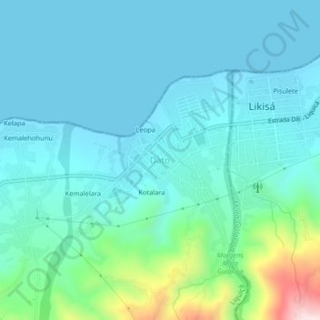 Dato topographic map, elevation, terrain