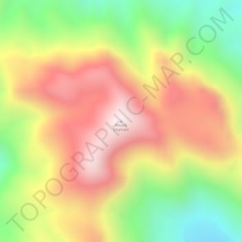 Mount Elephant topographic map, elevation, terrain