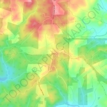 Ophir topographic map, elevation, terrain