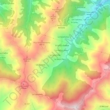 La Casa Cima topographic map, elevation, terrain