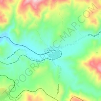 Caliente topographic map, elevation, terrain