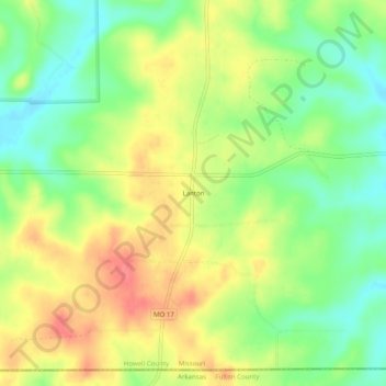 Lanton topographic map, elevation, terrain