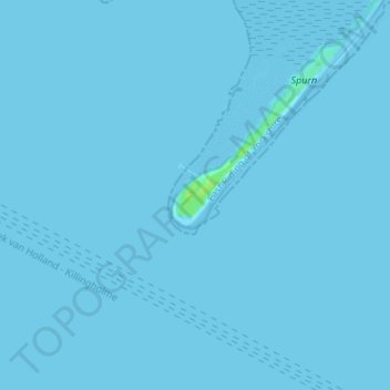 Spurn Head topographic map, elevation, terrain