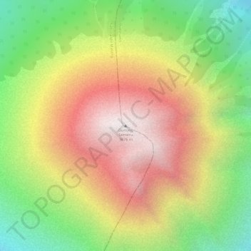 Mount Semeru topographic map, elevation, terrain