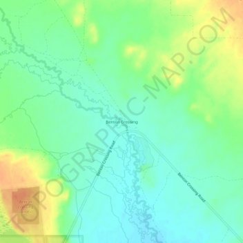 Benton Crossing topographic map, elevation, terrain
