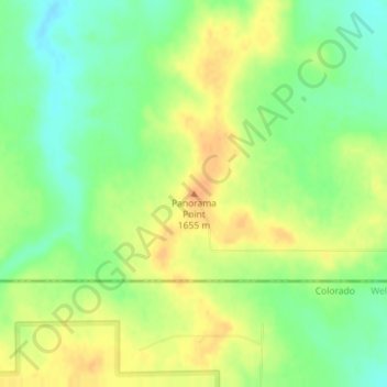 Panorama Point topographic map, elevation, terrain