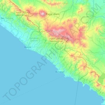 Lungkang Kule topographic map, elevation, terrain