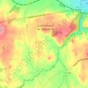 La Bignette topographic map, elevation, terrain