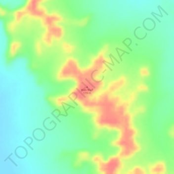 Mais Bluff topographic map, elevation, terrain