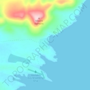 Saunders Farm topographic map, elevation, terrain