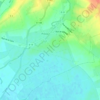 Chemin Saint-Pierre topographic map, elevation, terrain