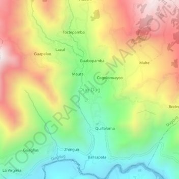 Dug-Dug topographic map, elevation, terrain