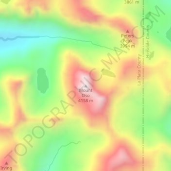 Mount Oso topographic map, elevation, terrain