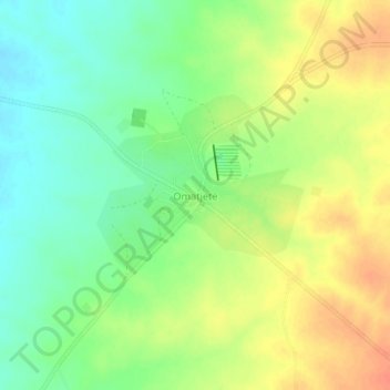 Omatjete topographic map, elevation, terrain