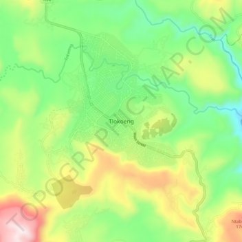 Mount Fletcher topographic map, elevation, terrain