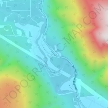 Passmore topographic map, elevation, terrain