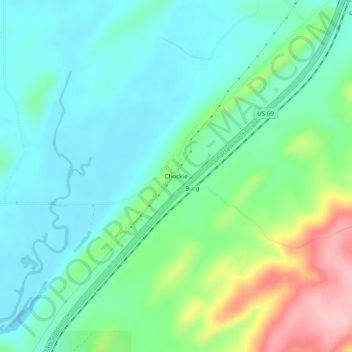 Chockie topographic map, elevation, terrain