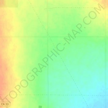 Kettleman Plain topographic map, elevation, terrain