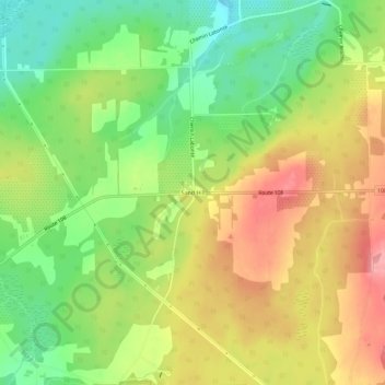 Sand Hill topographic map, elevation, terrain