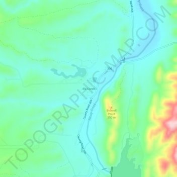 Elk Creek topographic map, elevation, terrain