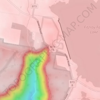 Fitzroy Falls topographic map, elevation, terrain