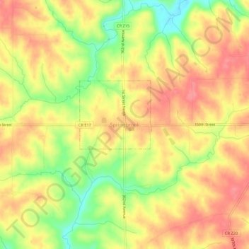 Springbrook topographic map, elevation, terrain