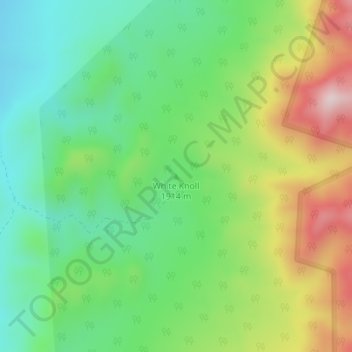 White Knoll topographic map, elevation, terrain