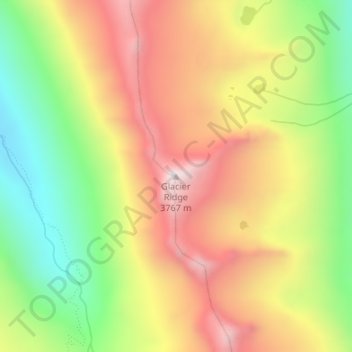 Glacier Ridge topographic map, elevation, terrain