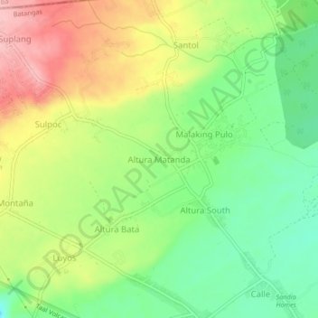 Altura Matanda topographic map, elevation, terrain