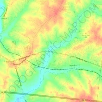 Boston topographic map, elevation, terrain