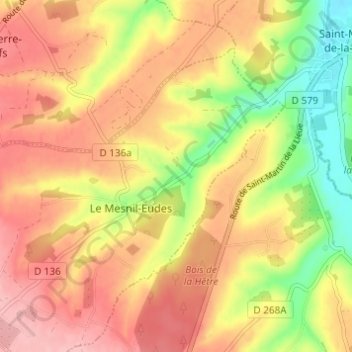 Le Lieu Saint-Marc topographic map, elevation, terrain