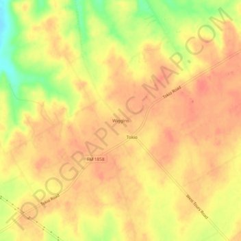 Wiggins topographic map, elevation, terrain