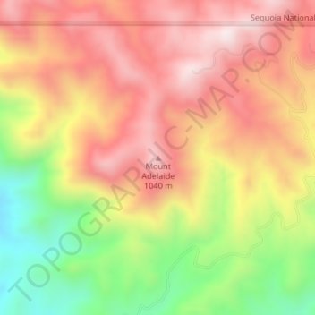 Mount Adelaide topographic map, elevation, terrain
