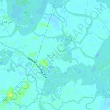 Tanza Norte topographic map, elevation, terrain