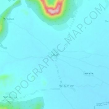 Sakat topographic map, elevation, terrain