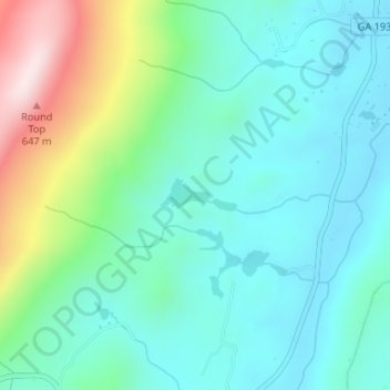 Yates Lake topographic map, elevation, terrain