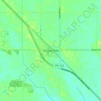 Grosse Isle topographic map, elevation, terrain