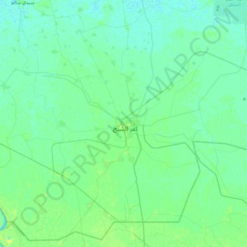 Al Riyadh topographic map, elevation, terrain