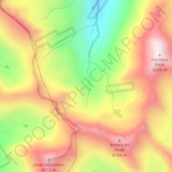 American Basin topographic map, elevation, terrain
