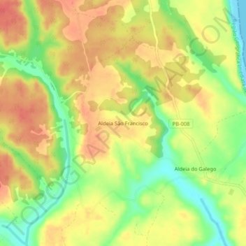 Baia da Traicao topographic map, elevation, terrain