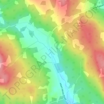 Albert Mines topographic map, elevation, terrain