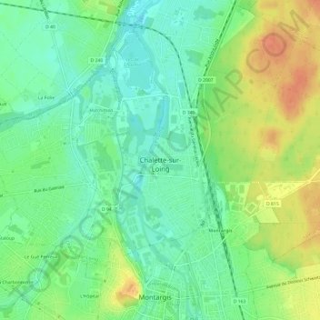 Centre Ville topographic map, elevation, terrain