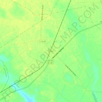 Lydia topographic map, elevation, terrain