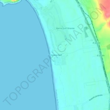 La Serena Golf topographic map, elevation, terrain