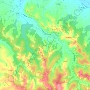 Capelli topographic map, elevation, terrain