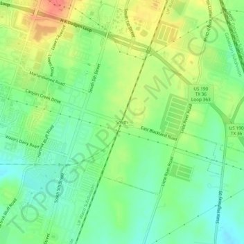 Smith topographic map, elevation, terrain