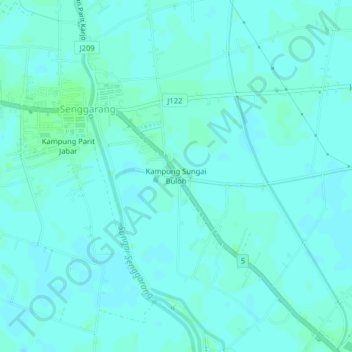 Kampung Sungai Buloh topographic map, elevation, terrain