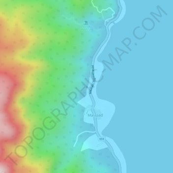 Sierra Madre Mountatin Range topographic map, elevation, terrain