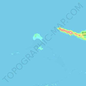 Pana Uya Wana Island topographic map, elevation, terrain