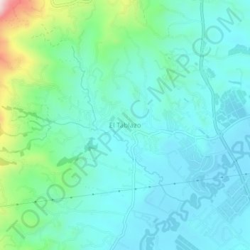 El Tablazo topographic map, elevation, terrain